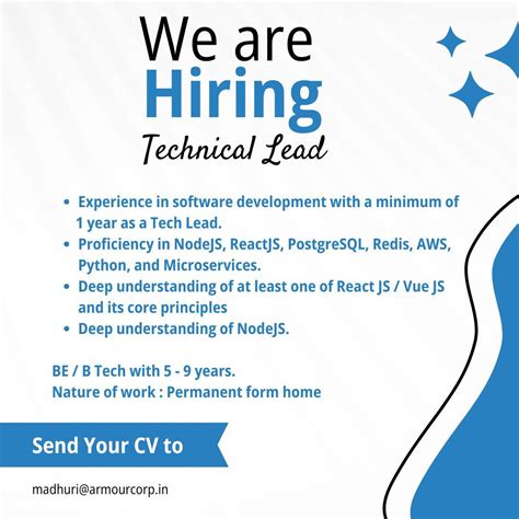 Madhuri M On Linkedin Wearehiring Jobopening Techlead
