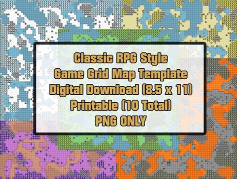 Classic Rpg Game Grid Map Templates Etsy