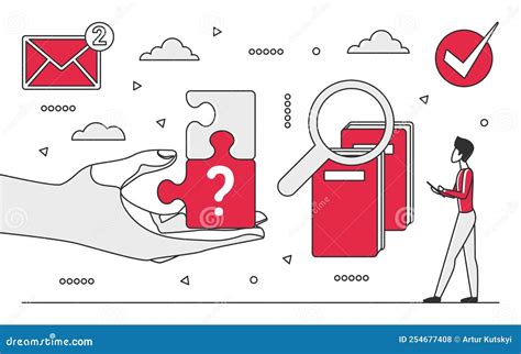 Solution Info Searching Process Stock Vector Illustration Of Info Mark 254677408
