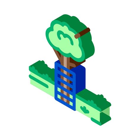 Tree Safe Fence Isometric Icon Vector Illustration 18035648 Vector Art At Vecteezy