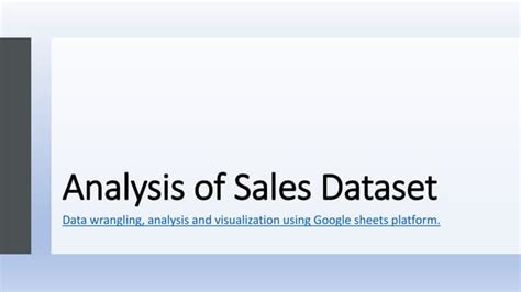 Analysis Of Sales Dataset Pptx