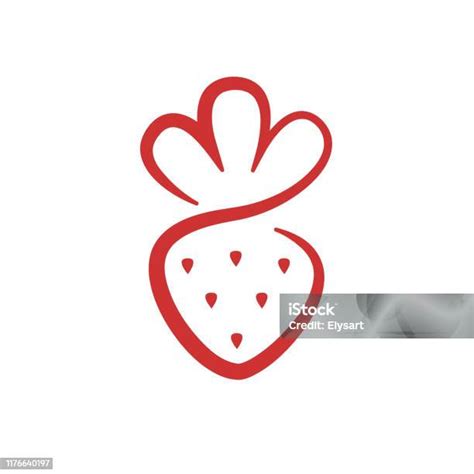 간단한 딸기 아이콘입니다 흰색 배경에서 격리된 벡터 그림 딸기에 대한 스톡 벡터 아트 및 기타 이미지 딸기 로고 0명 Istock