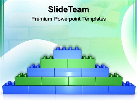 Giant Building Blocks Powerpoint Templates Lego Brick Wall Construction Ppt Slides Template