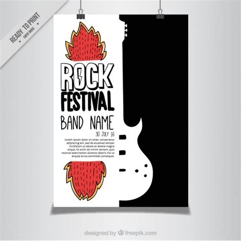 Premium Vector Modern Rock Festival Poster