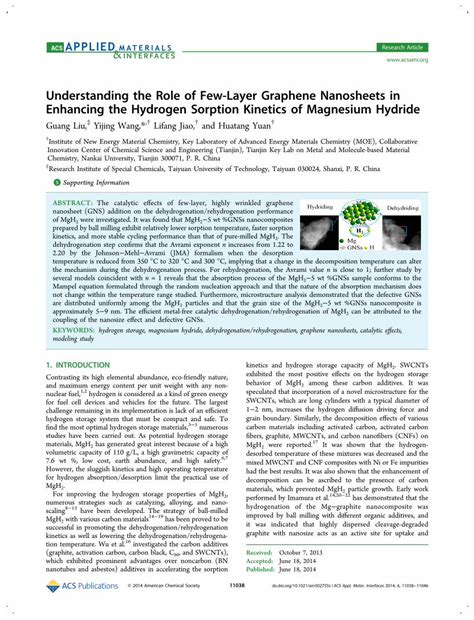 Pdf Understanding The Role Of Few Layer Graphene Nanosheets In