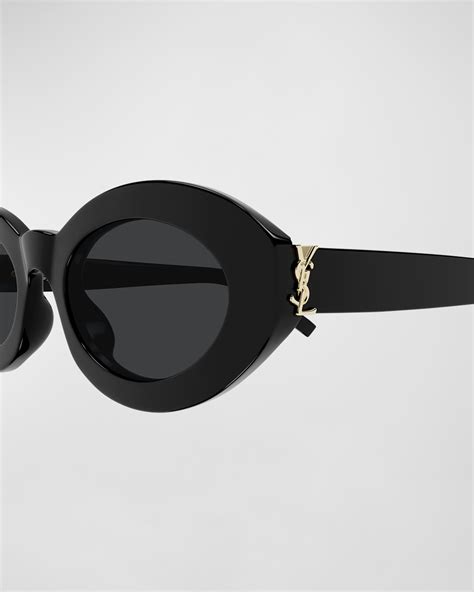 Saint Laurent Ysl Acetate Oval Sunglasses Neiman Marcus