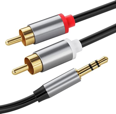 Amazon Szsl Rca 3 5mm 変換 オーディオケーブル 3 5mmステレオミニプラグ 2rca変換アダプター 赤白ケーブル ミニコンポ アンプ Avセレクタ 、pc