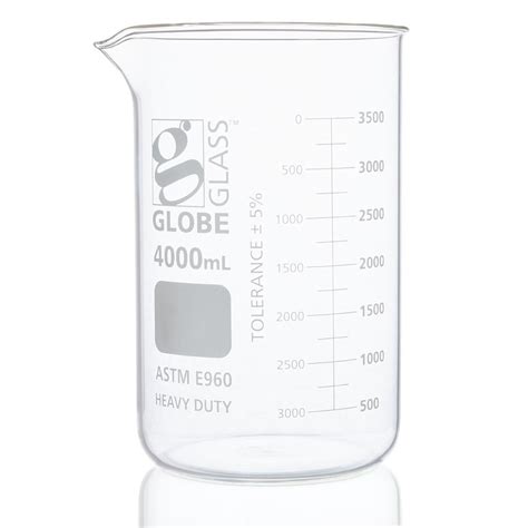 250ml Beaker Globe Glass Low Form Griffin Styleheavy Duty Dual Gra