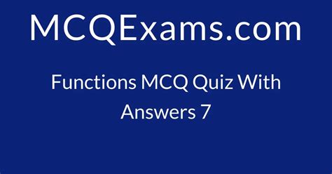 Mcq Questions For Class 11 Commerce Applied Mathematics Functions Quiz 7