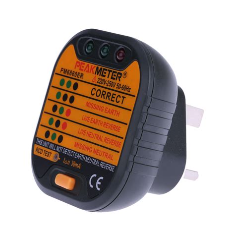 Peakmeter Pm6860dr Automatic Electric Socket Tester Diagnostic Tool