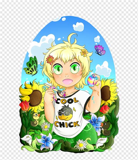 노란 꽃 유아 만화 식물 미소 행복 아이 만화 어린이 꽃 Png Pngwing