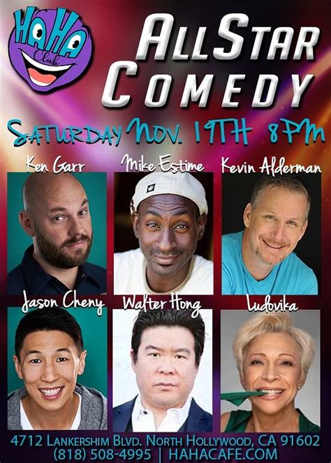 ALL STAR COMEDY Tickets At Ha Ha Comedy Club In Los Angeles By Haha