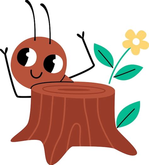 그리고 개미 어리 프리미엄 벡터