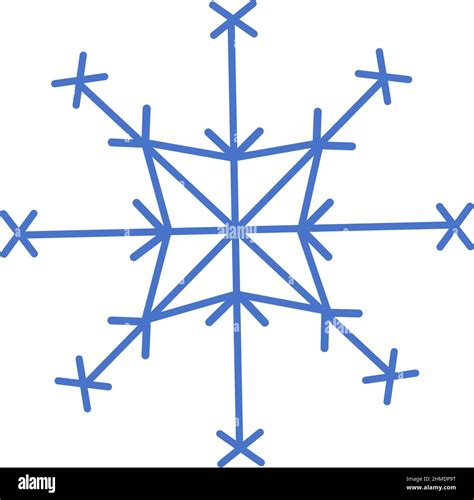 Elegant Ornate Snowflake Snowfall Icon Ice Symbol Stock Vector Image