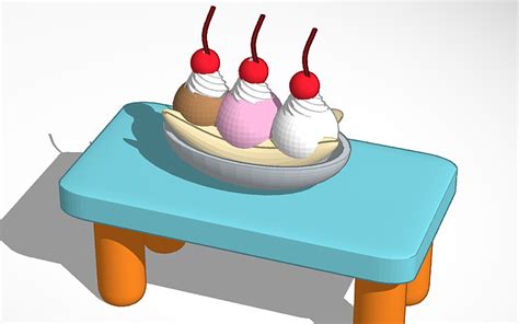 3d Design Banana Split Tinkercad