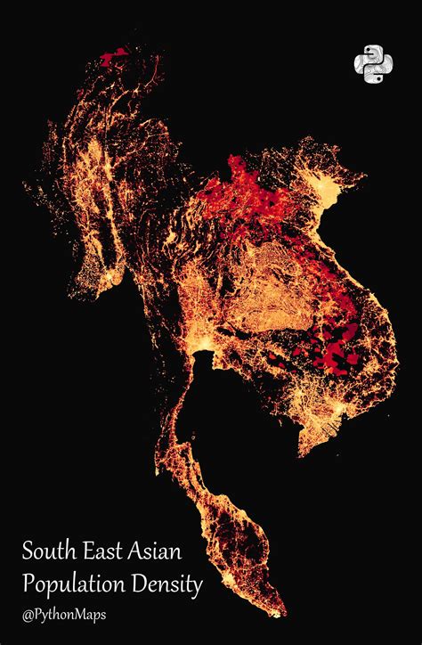 Population Density Map Asia