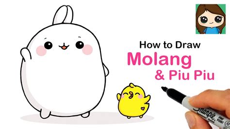 How To Draw Molang And Piu Piu 🐰🐥 Youtube