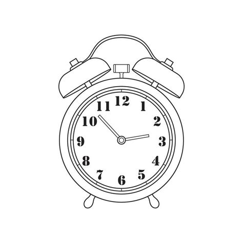 Alarm Clock Drawing Vector Art Icons And Graphics For Free Download