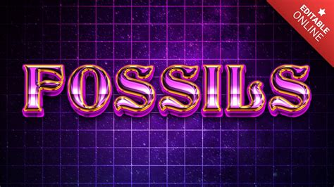 Fossils Neon Glow 3d Text Effect Generator Fossils Neon Glow 3d Text Effect Generator