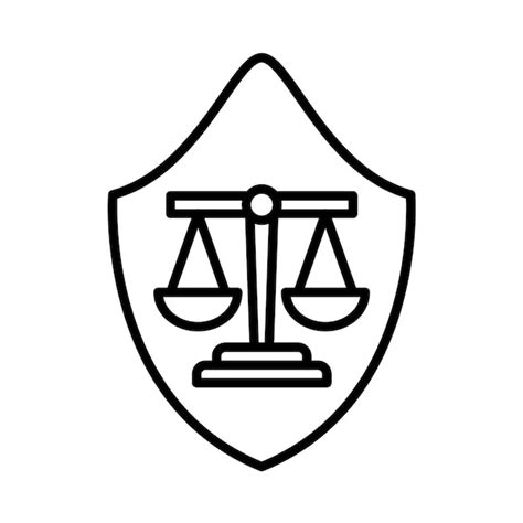 법률 회사 라인 일러스트레이션 프리미엄 벡터