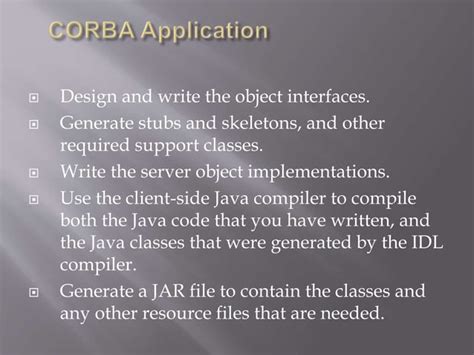 Common Object Request Broker Architecture Pptx
