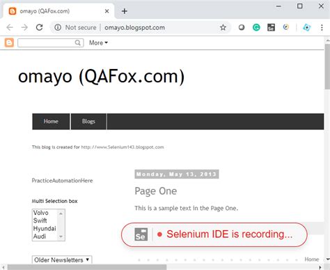 Record And Playback Using New Selenium Ide In Chrome Browser Qafox