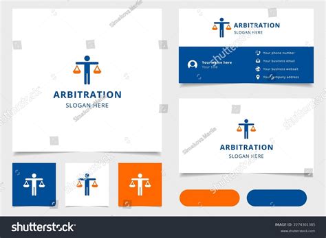 Arbitration Logo Design Editable Slogan Branding Stock Vector Royalty