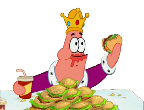 Patrick Eating A Krabby Patty