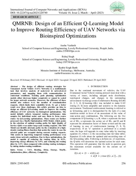 Pdf Qmrnb Design Of An Efficient Q Learning Model To Improve Routing