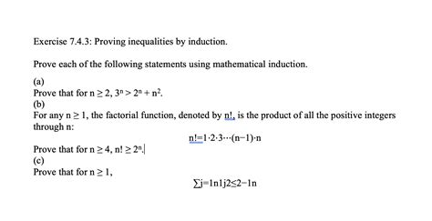 Solved Exercise 7 4 3 Proving Inequalities By Induction