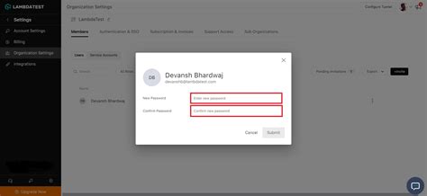 Team Management Lambdatest
