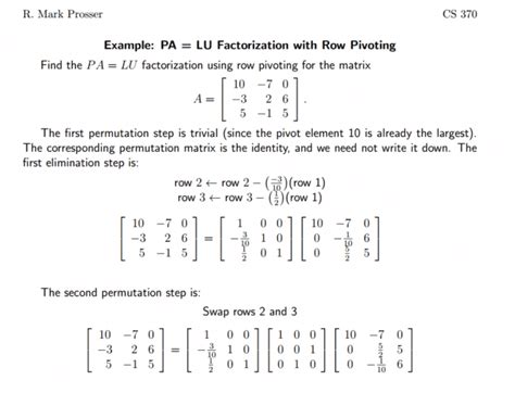 have you done pa lu factorization physics forums