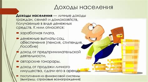 Доходы и их виды презентация онлайн