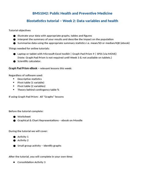 Biostats Tutorial Week 2 Worksheet 2024 Pdf Histogram