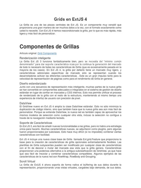 Grids En Extjs 4 Pdf Computación Distribuída Datos