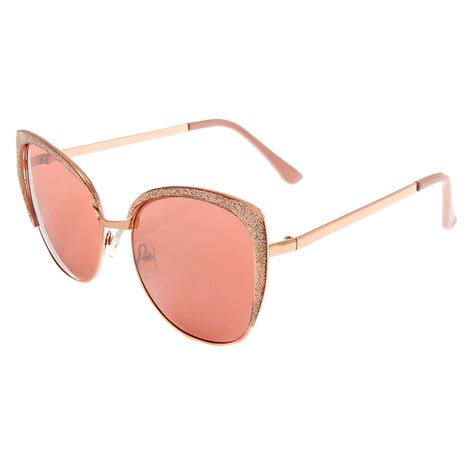 Glitter Cat Eye Sunglasses Pink Icing Us