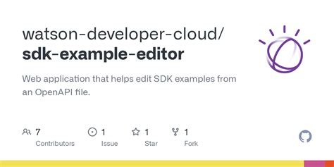 GitHub Watson Developer Cloud Sdk Example Editor Web Application That Helps Edit SDK Examples