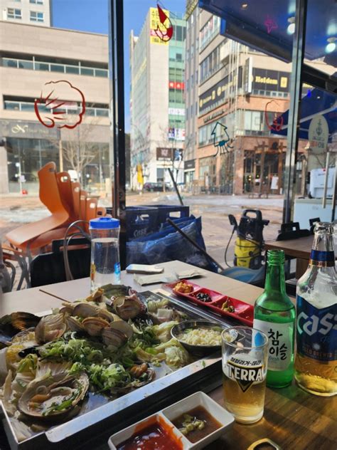 [광주 맛집] 핫플 광주 수완지구 맛집 조개찜 조개구이 전문 바다수퍼해물천하조개구이 수완점 회식 단체모임 술자리 추천 네이버 블로그