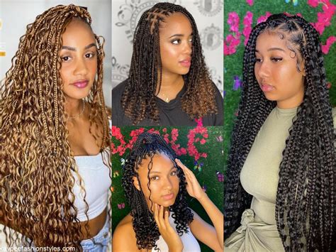 Best Bohemian Knotless Braids Hairstyles For Ladies In 2023