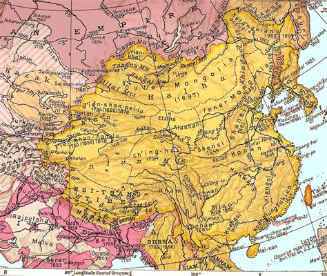 China History Maps 1644 1912 Qing Ching Manchu