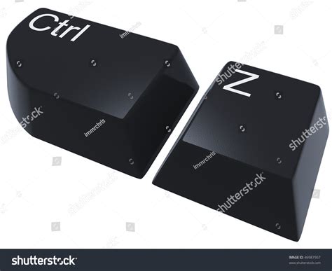 Two Keyboard Keys Ctrl Z Isolated ilustrações stock Shutterstock