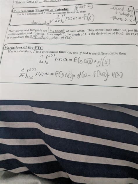 Im Having Trouble Understanding Variations Of The Fundamental Theorem Of Calculus R Calculus
