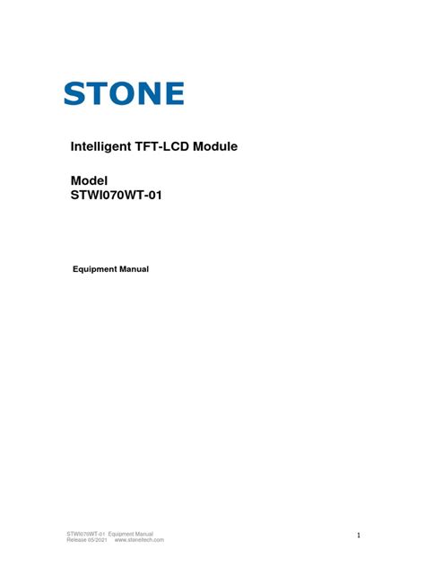 Datasheet Stwi070wt 01 Stone Tft Lcd Module Pdf Electrostatic Discharge Microcontroller