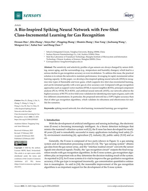 Pdf A Bio Inspired Spiking Neural Network With Few Shot Class