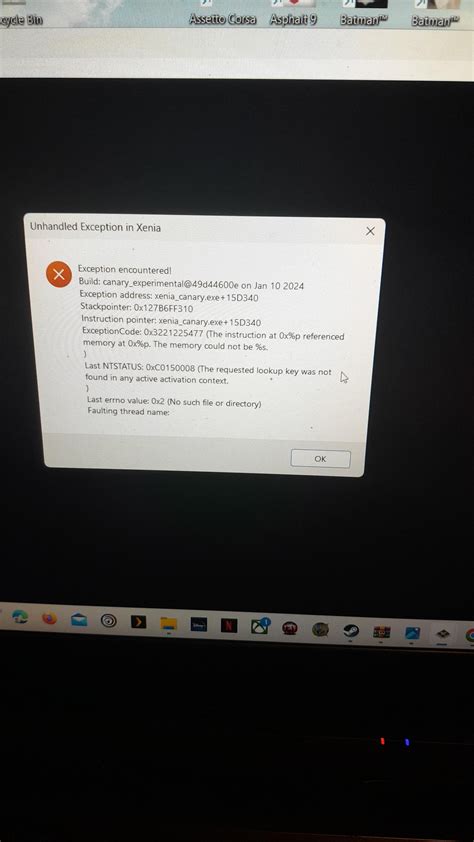 Unhandled Exception In Xenia Happens When I Open Forza Horizon Please Help Rxenia
