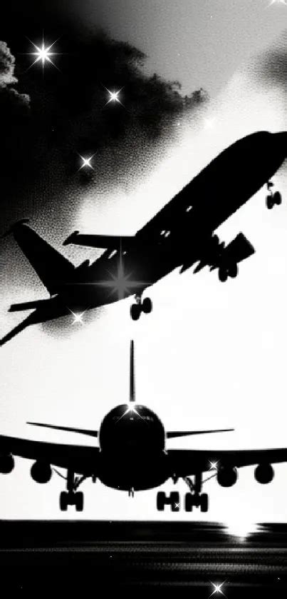Airplane Silhouette Mobile Wallpaper Free Download