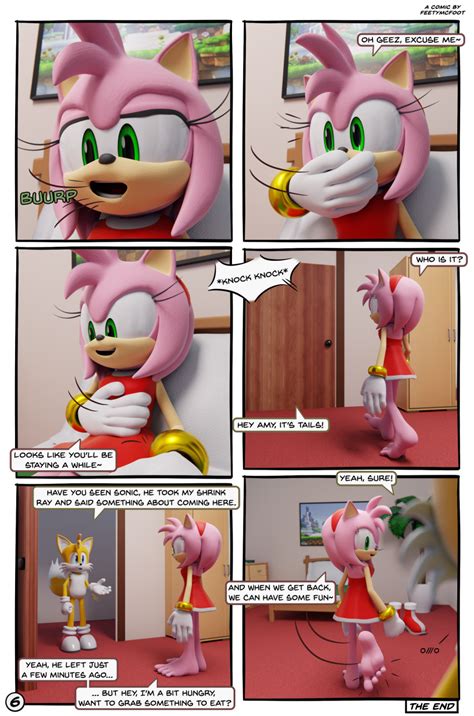 Rule 34 4 Toes Absurd Res Amy Rose Anthro Barefoot Burping Comic