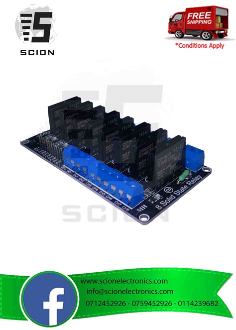 Eight Way Solid State Relay Module For Arduino Scion Electronics
