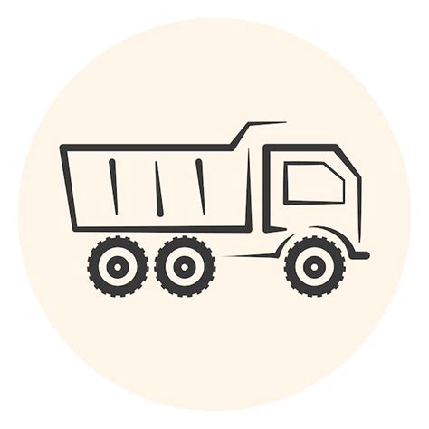 Premium Vector Outline Dumper Icon Dump Track