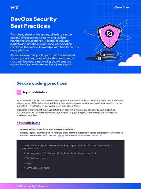 Devops Security Best Practices Cheat Sheet Pdf